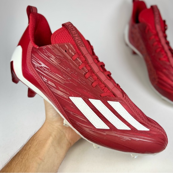 adidas | Shoes | Adidas Adizero Team Power Red White Football Cleats ...